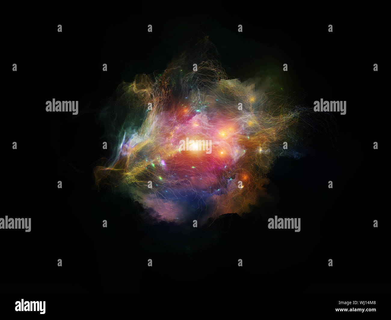 Fractal Nebula series. Backdrop of fractal textures and lights on the ...