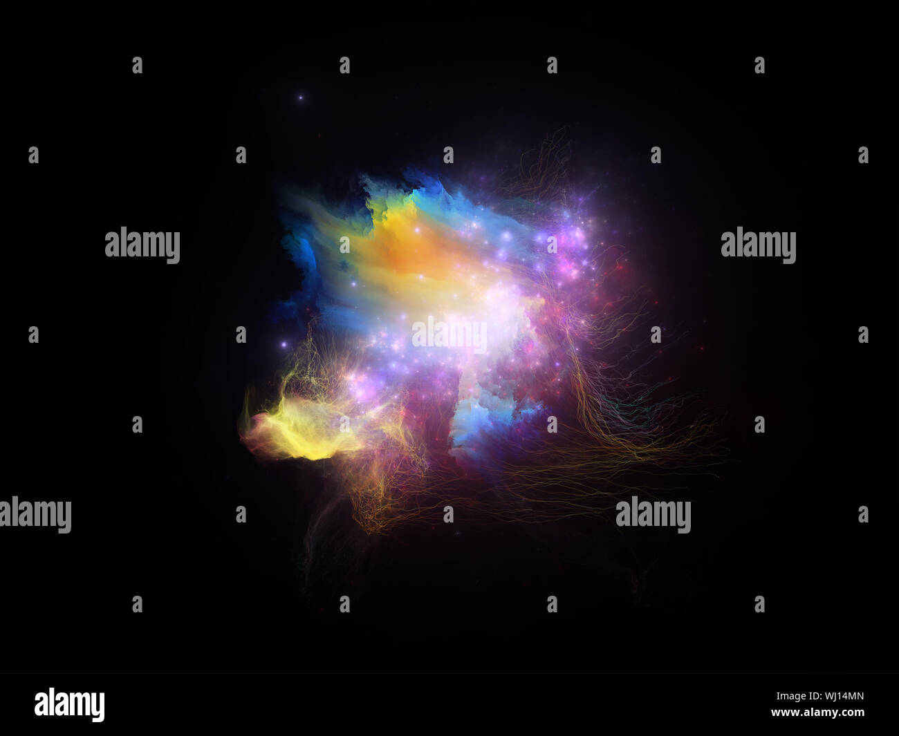 Fractal Nebula series. Backdrop of fractal textures and lights on the ...