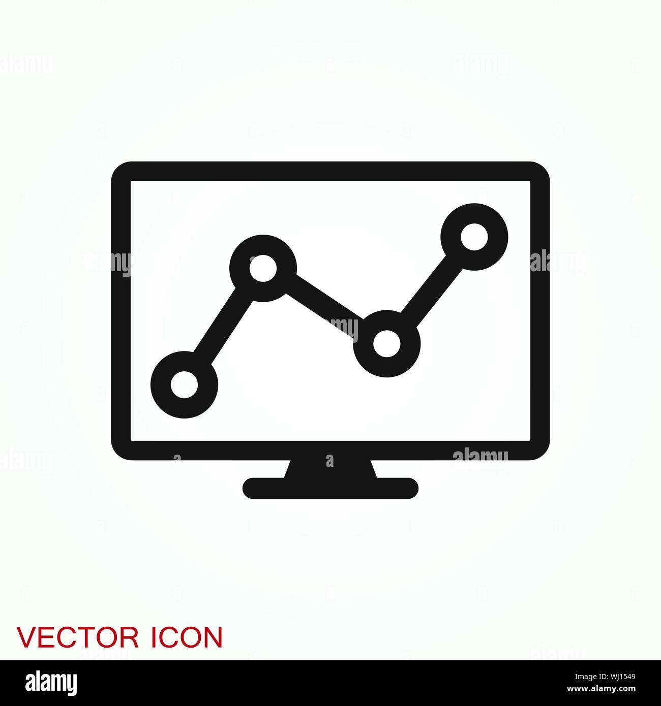 Analytics icon. Vector illustration style is flat iconic symbol Stock ...