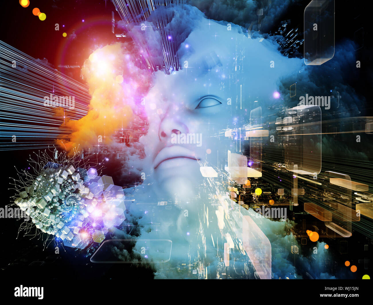 Human face collage abstract colorful hi-res stock photography and ...