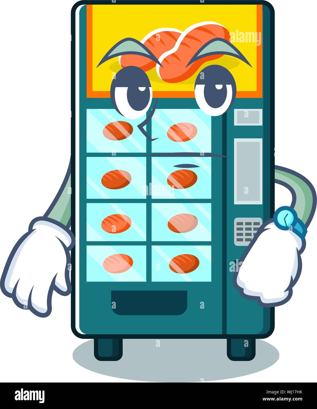 Waiting bakery vending machine in the cartoon Stock Vector Image & Art ...