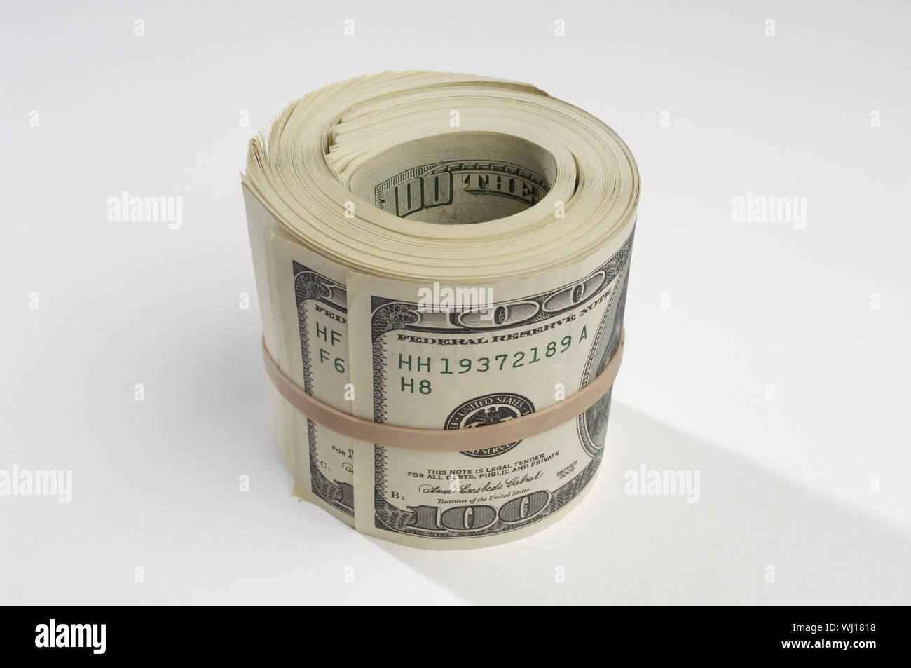 Rolled Up Money Stock Photo - Alamy