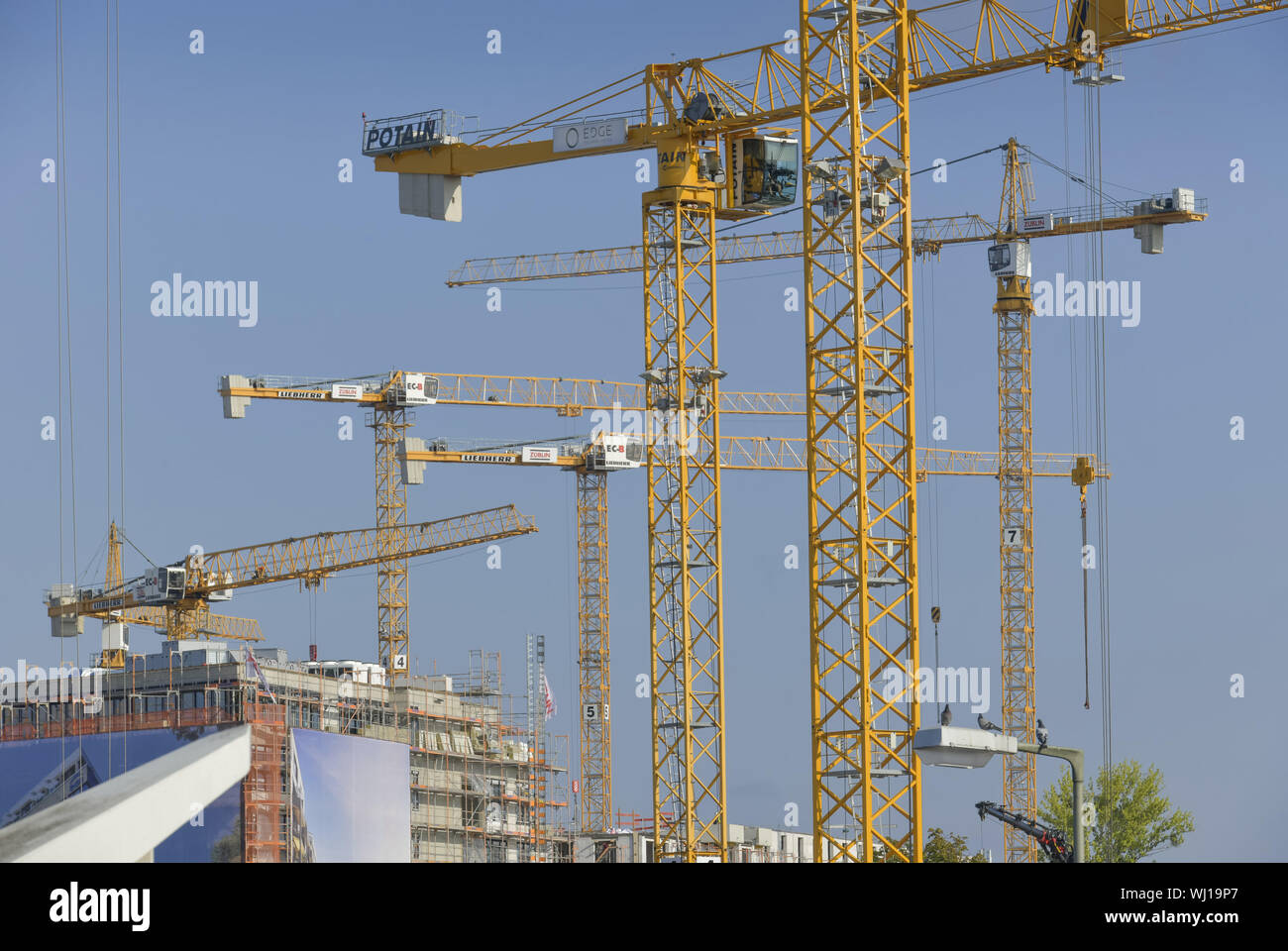 Architecture, construction field 5, construction cranes, construction ...