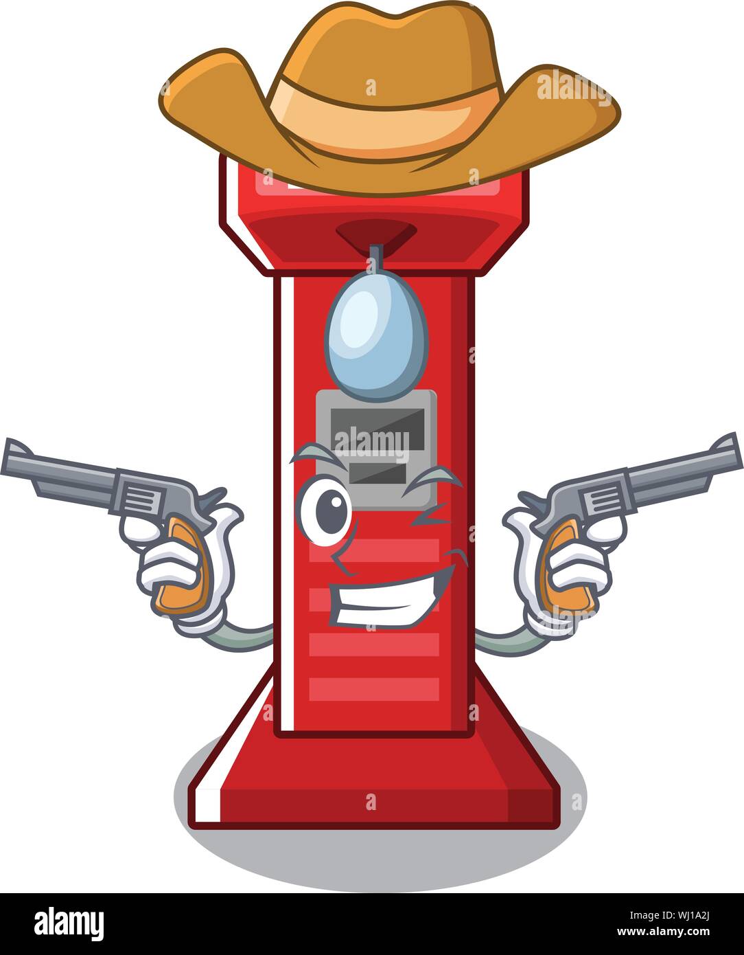 Cowboy boxing game machine isolated the mascot Stock Vector Image & Art ...