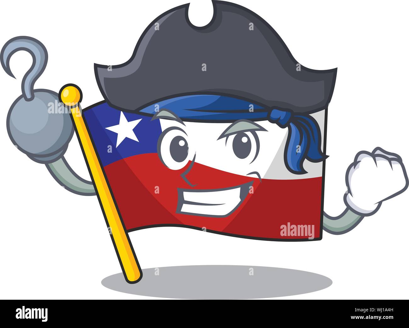 Pirate flag chile cartoon in character shape Stock Vector Image & Art ...