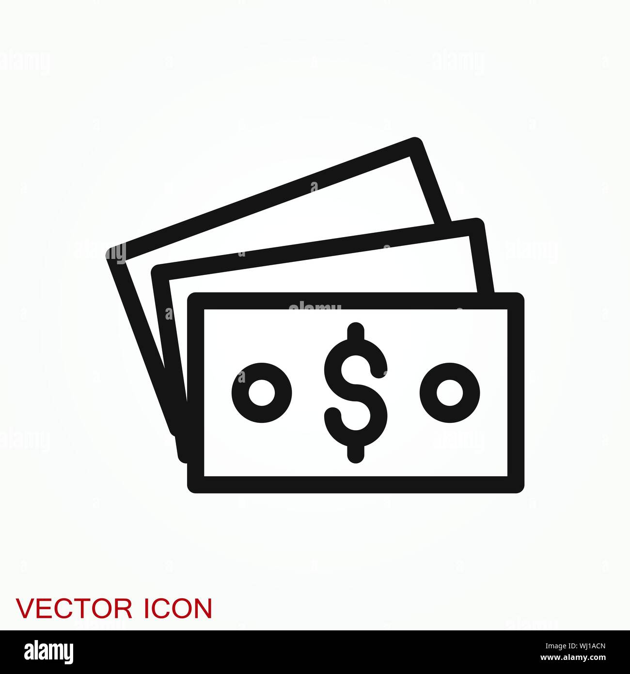 Money. Line Icon Vector illustration. Payment system Stock Vector Image ...