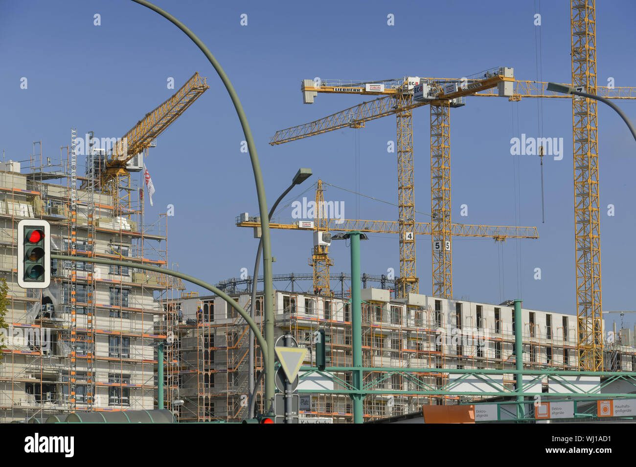 Architecture, construction field 5, construction cranes, construction ...