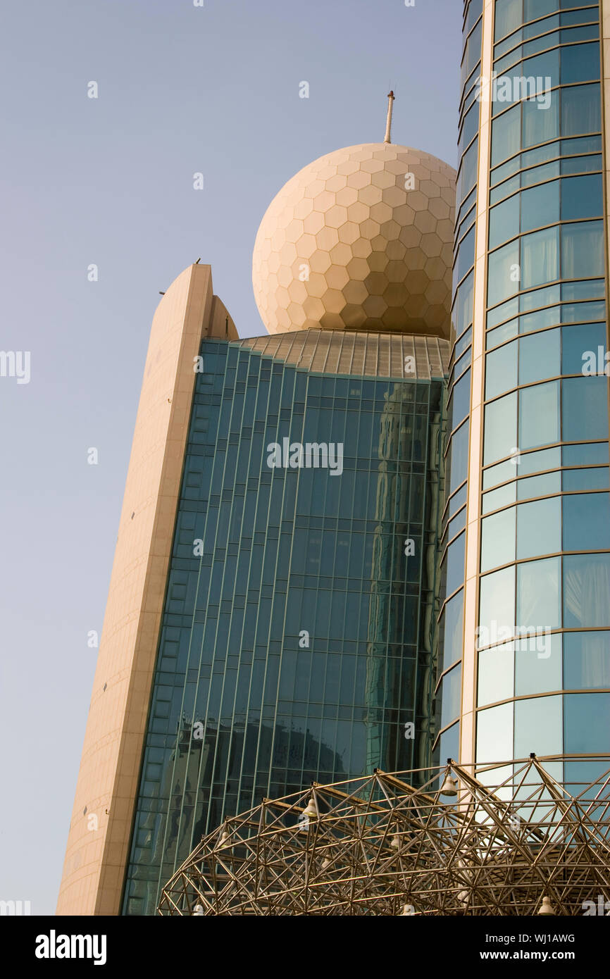 Dubai, UAE, Architectural detail of the Etisalat Communications ...