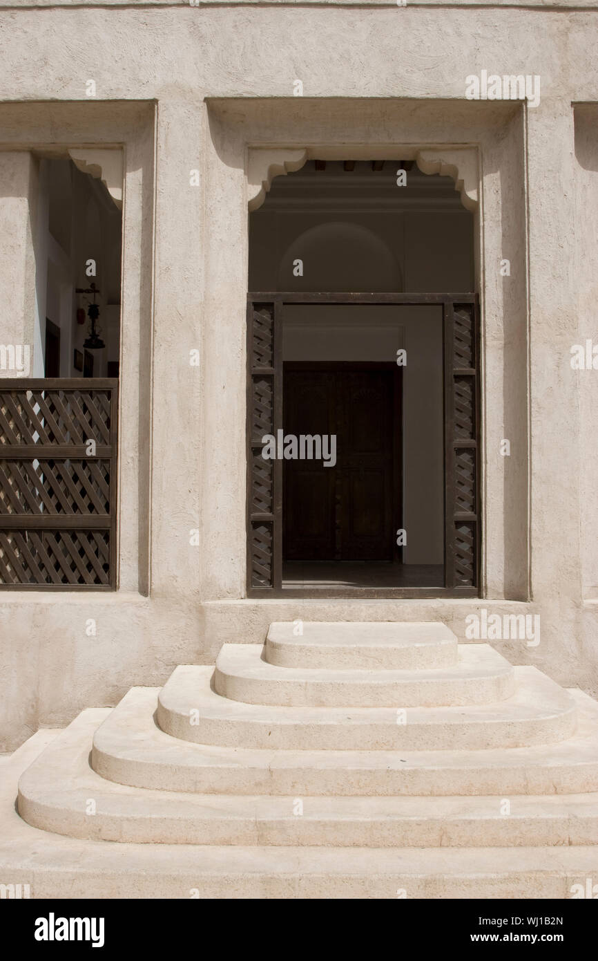 Dubai, UAE, Architectural detail of Sheikh Saeed al-Maktoum House Stock ...