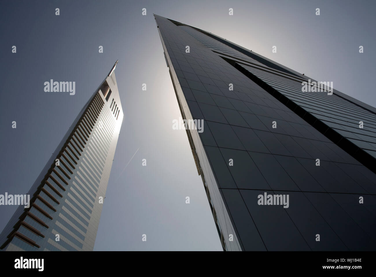 Dubai, UAE, View of Emirates Towers on Sheikh Zayed Road in Dubai Stock ...