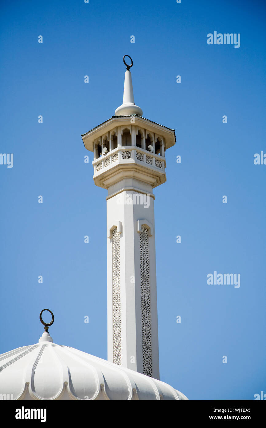 UAE, Dubai, The Bastakia Mosque in the old Bastakia Quarter of Bur ...