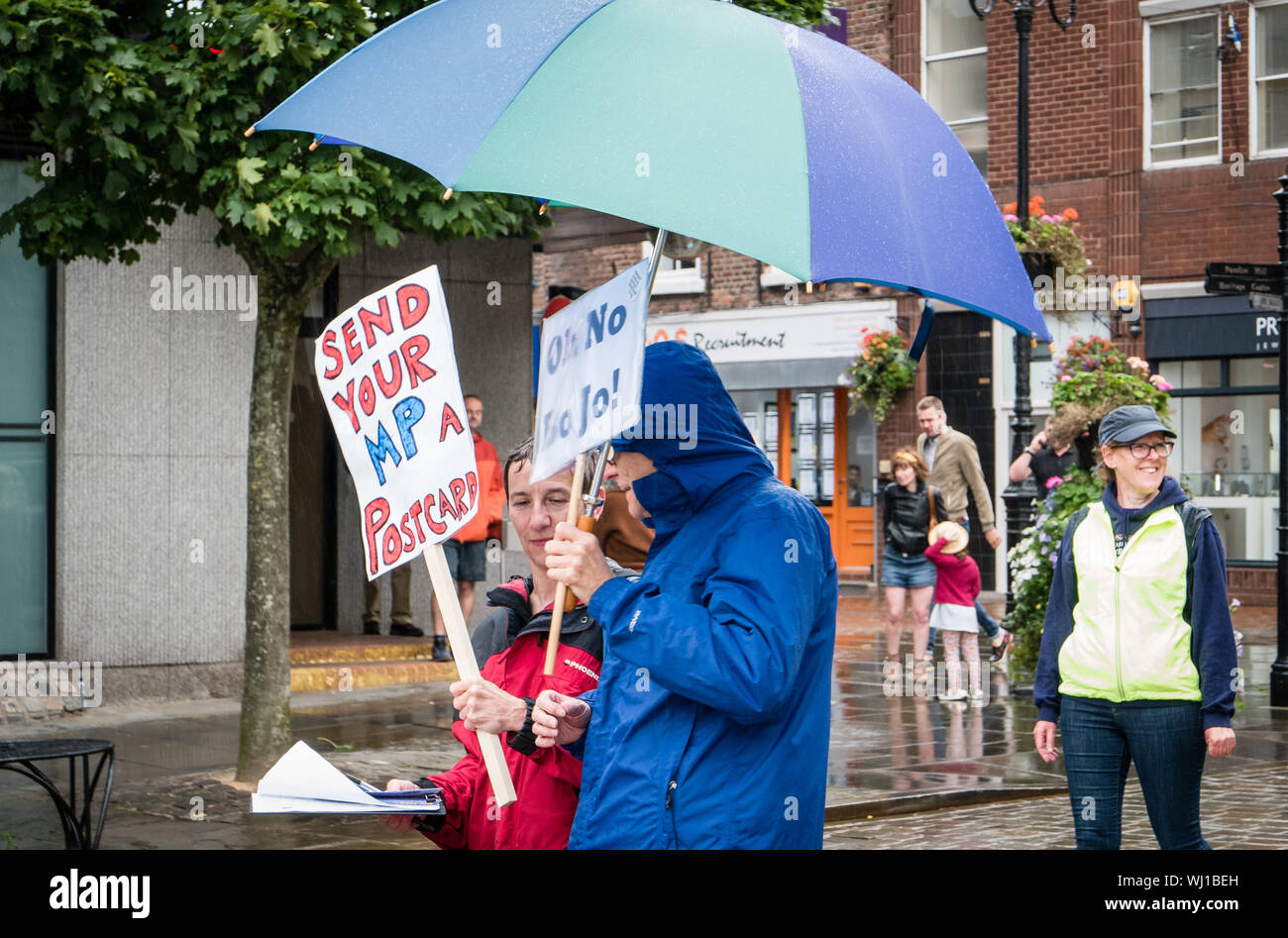 'Stop the Coup' protest in Macclesfield on 2nd September 2019, rally ...
