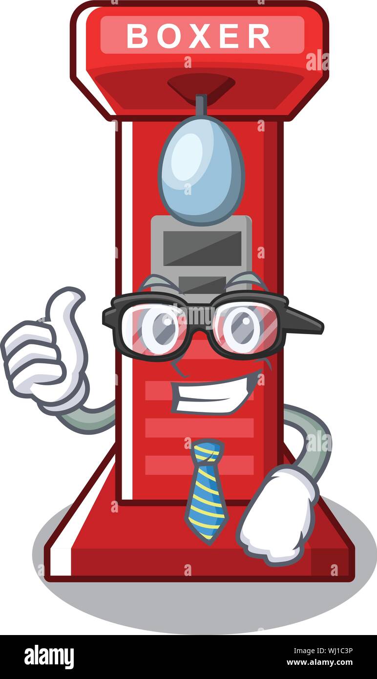 Businessman boxing game machine on the cartoon Stock Vector Image & Art ...