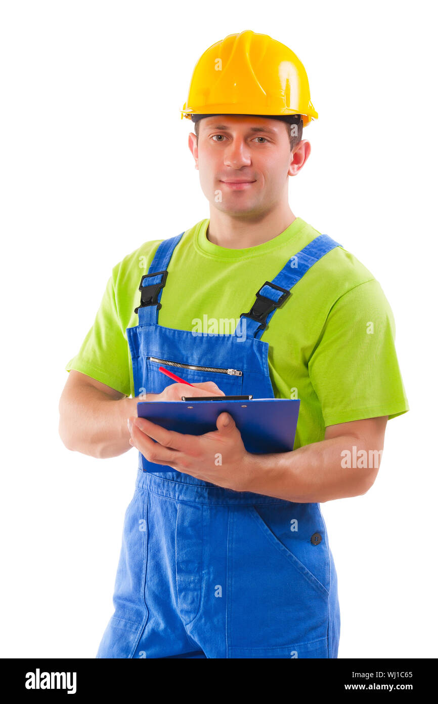 worker holding clipboard Stock Photo - Alamy