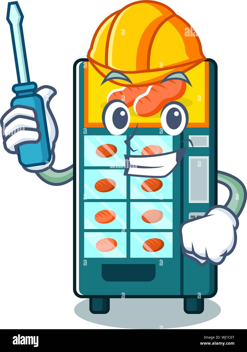 Automotive bakery vending machine in the cartoon Stock Vector Image ...