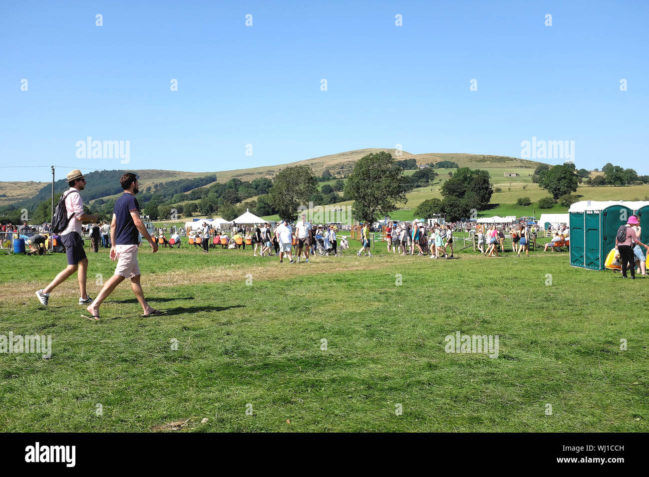 Hope, Derbyshire, UK. August 26, 2019. Spectators at the showground ...