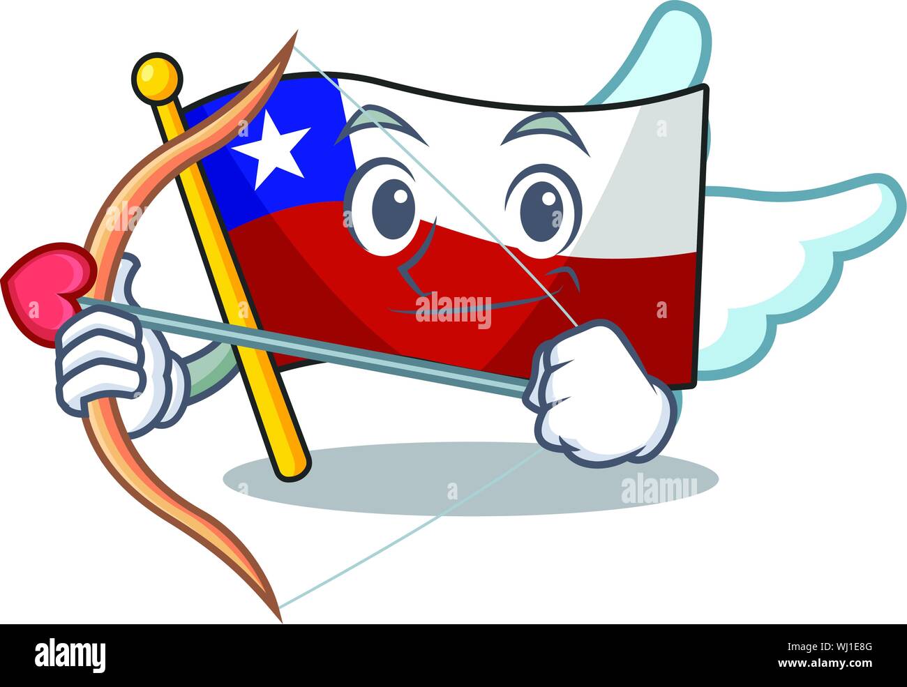 Cupid flag chile cartoon in character shape Stock Vector Image & Art ...