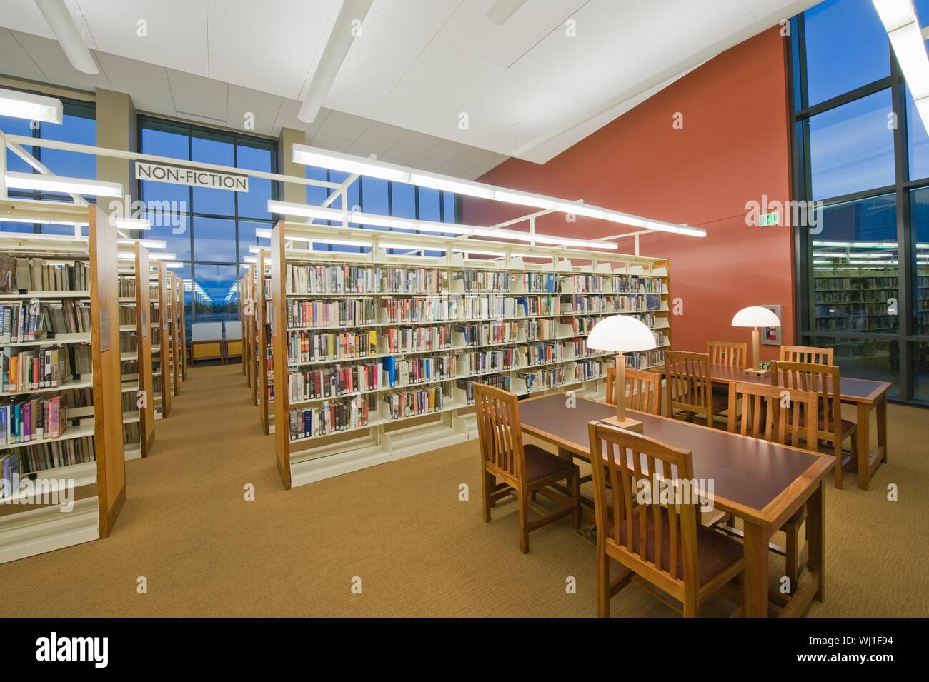 Library reading room Stock Photo - Alamy