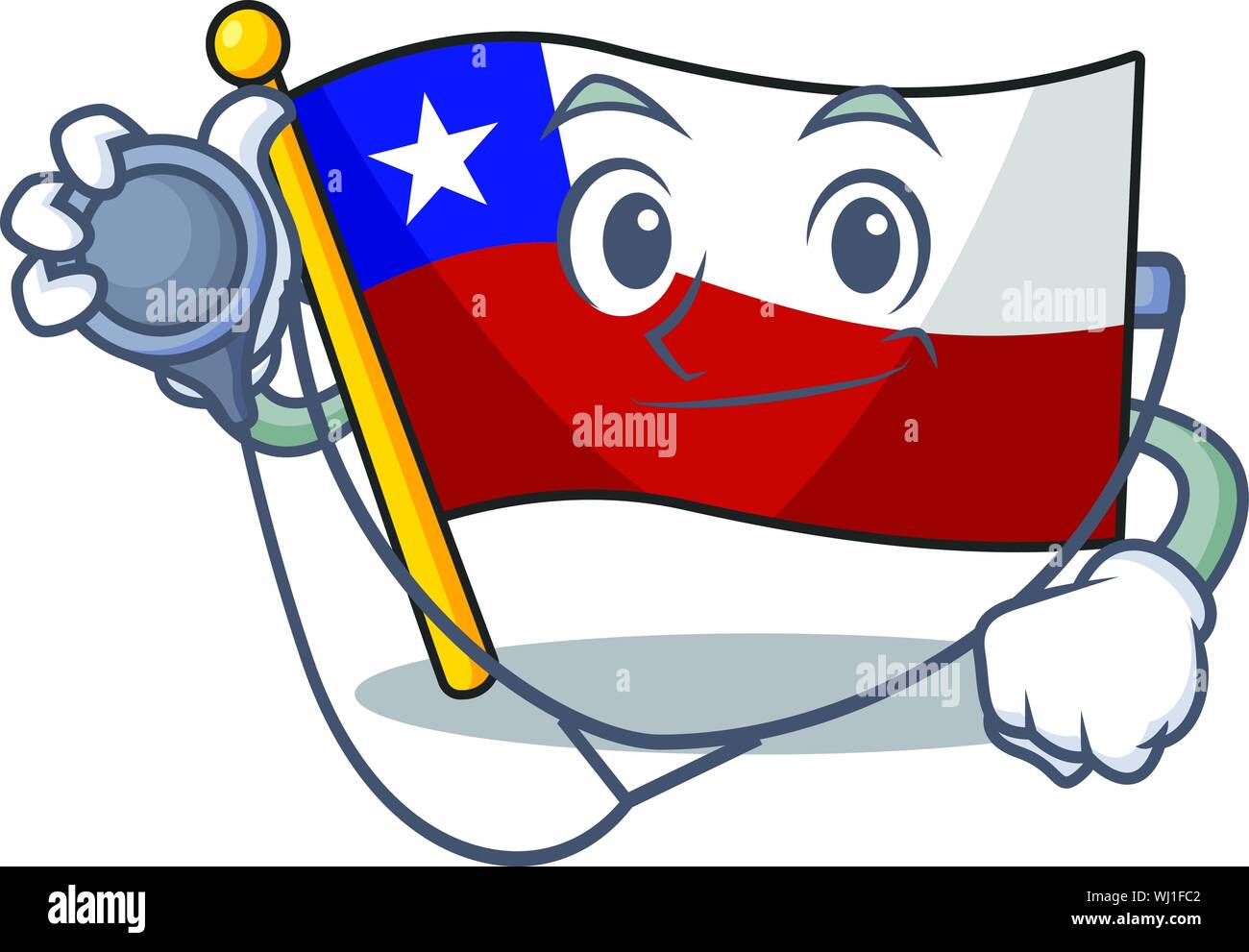 Doctor flag chile cartoon in character shape Stock Vector Image & Art ...