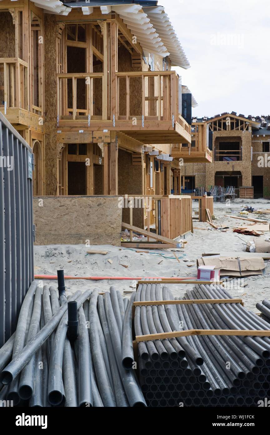 New homes under construction Stock Photo - Alamy