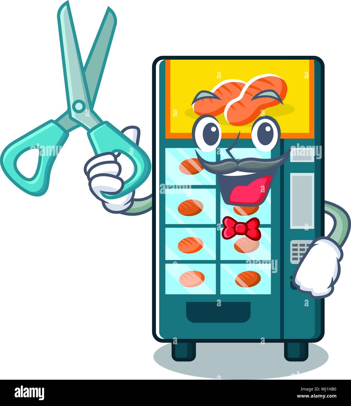 Barber bakery vending machine isolated the cartoon Stock Vector Image ...
