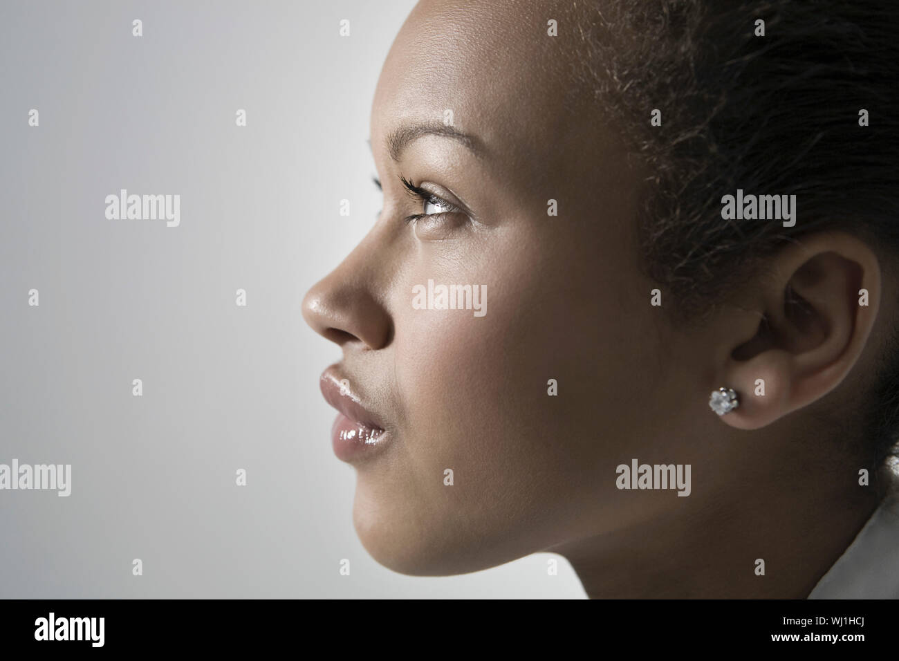 Side view thoughtful african hi-res stock photography and images - Alamy
