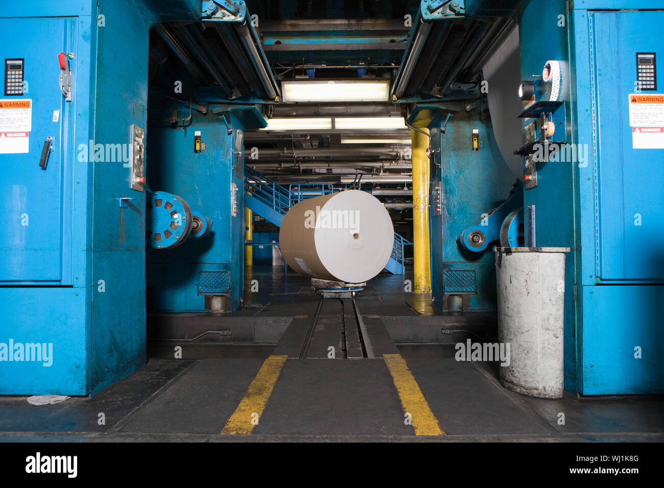 Interior view of a newspaper factory Stock Photo - Alamy