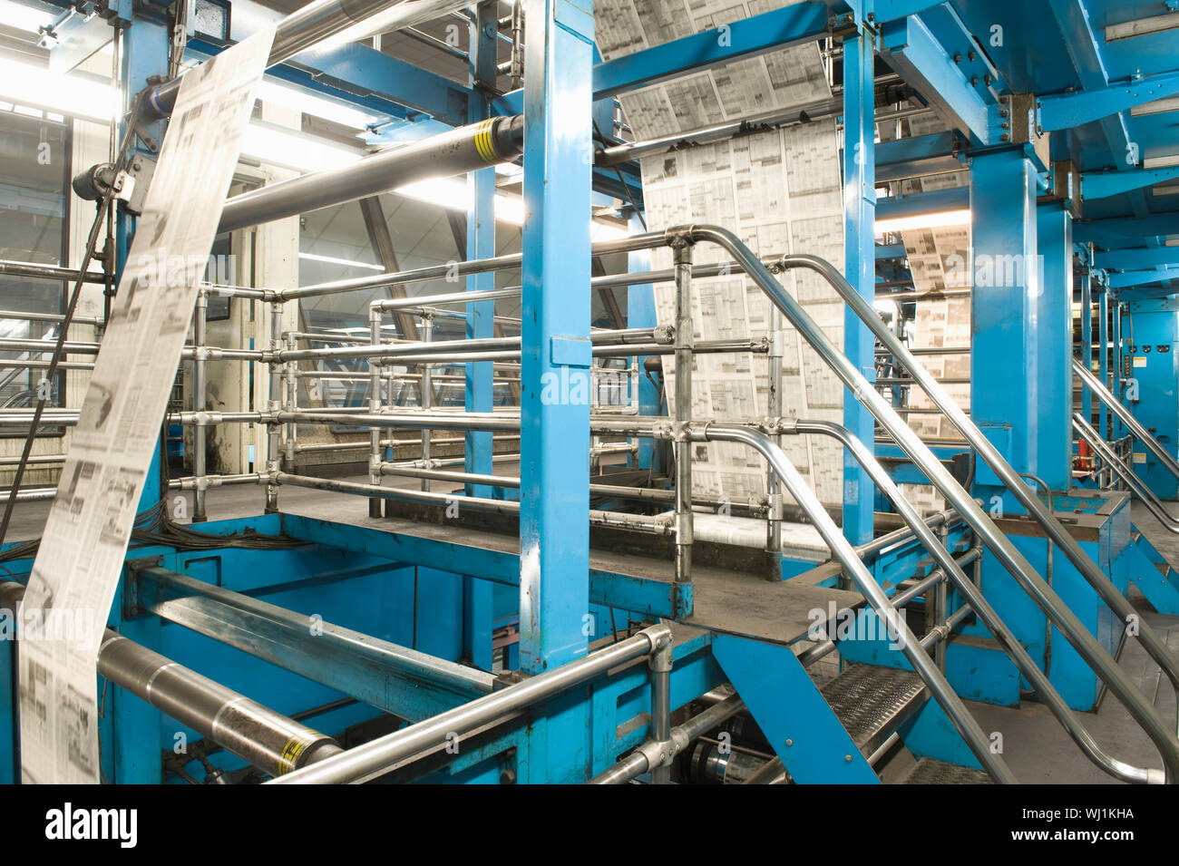Closeup of newspaper production and printing process Stock Photo - Alamy
