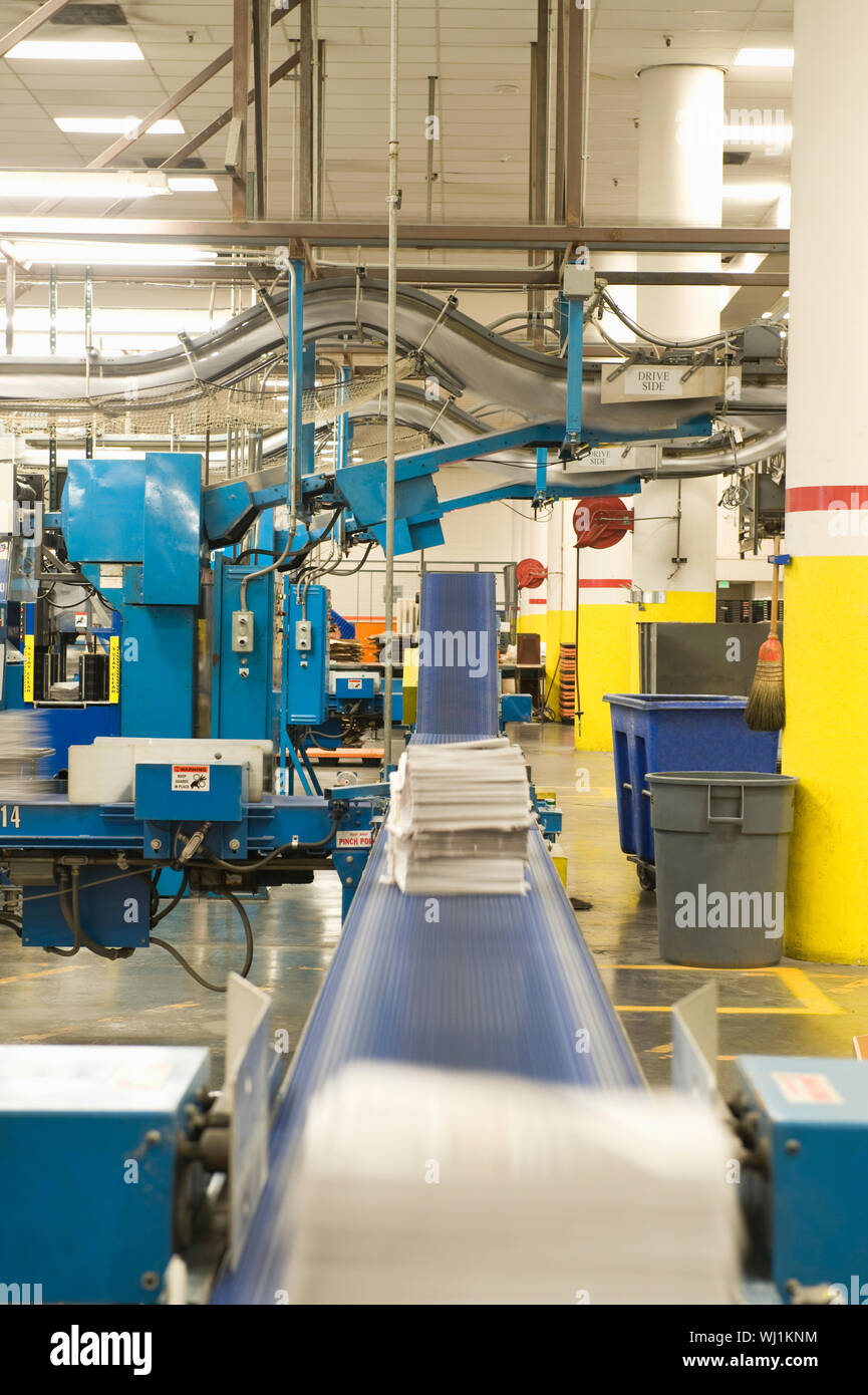 View of newspaper production and printing process Stock Photo - Alamy