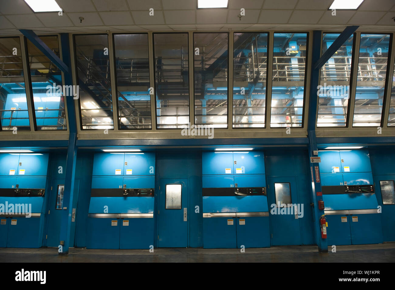 Interior view of a newspaper factory Stock Photo - Alamy