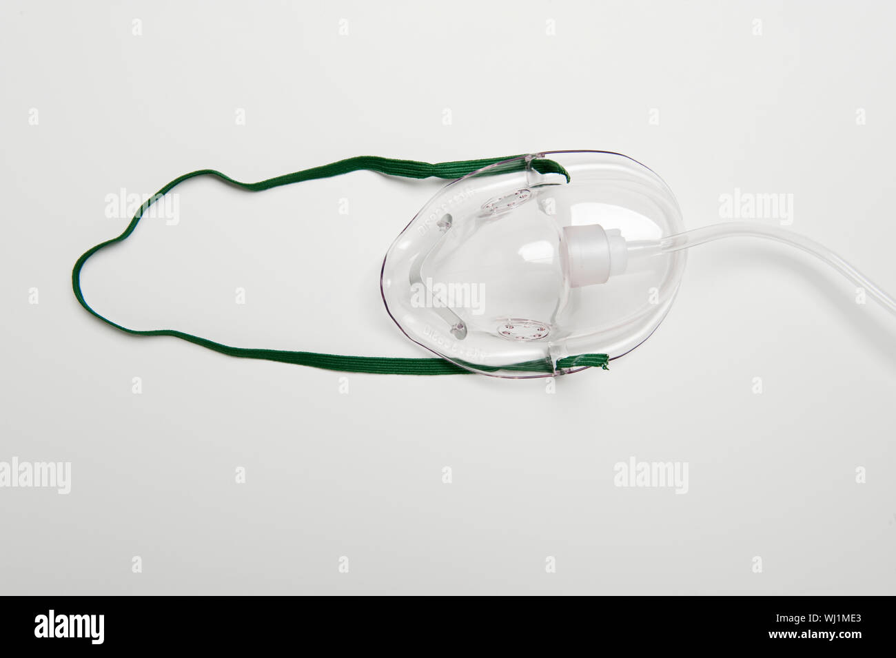 Close up image of an oxygen mask isolated over white background Stock ...