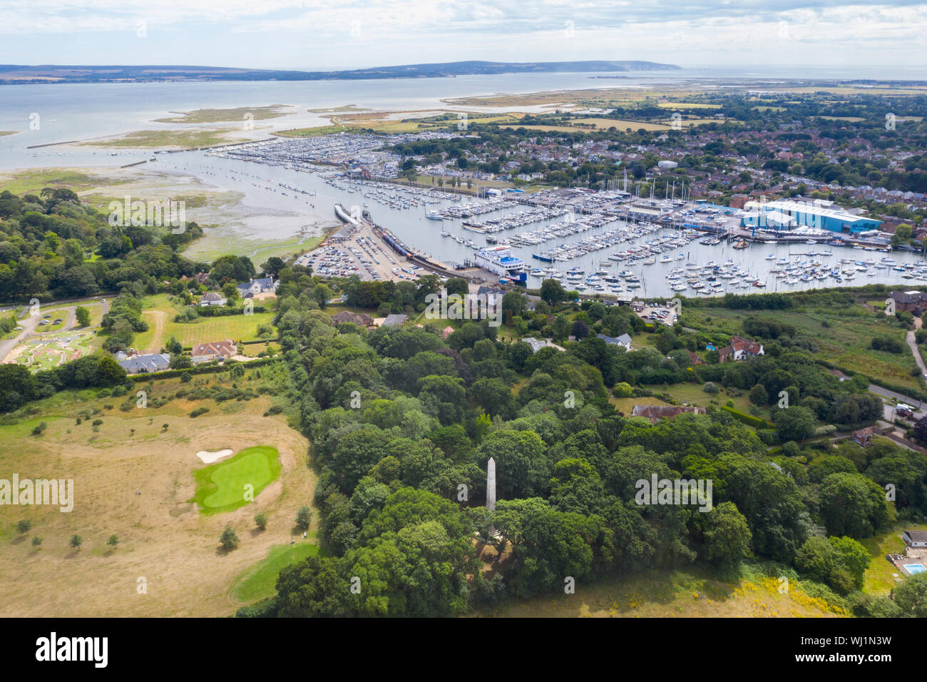 Lymington estuary from the air Stock Photo - Alamy