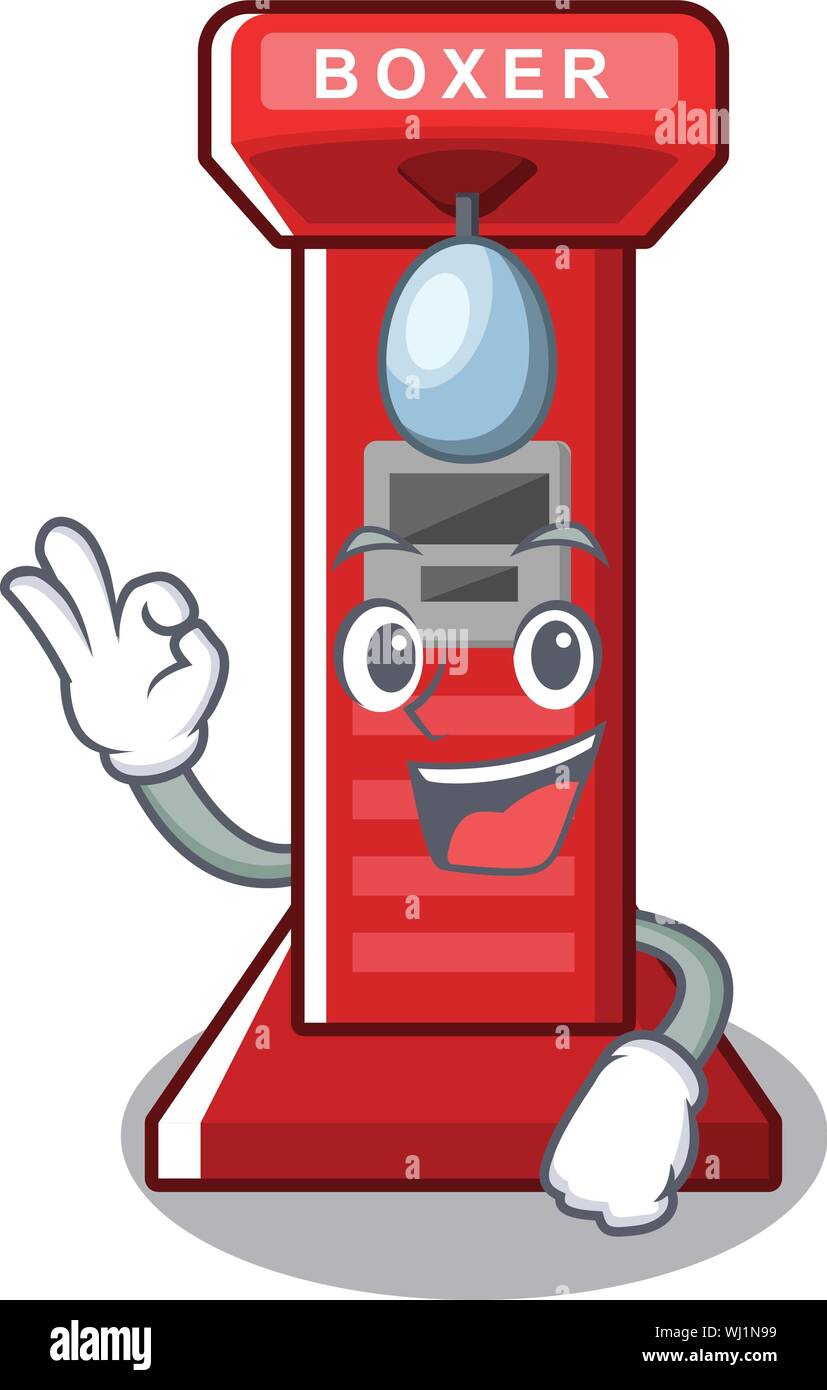 Okay boxing game machine on the cartoon Stock Vector Image & Art - Alamy