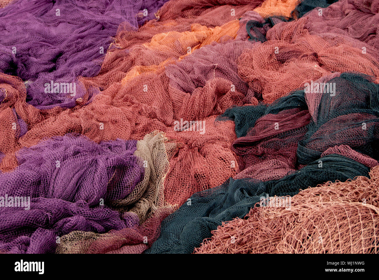 Multi colored fishing nets hi-res stock photography and images - Alamy