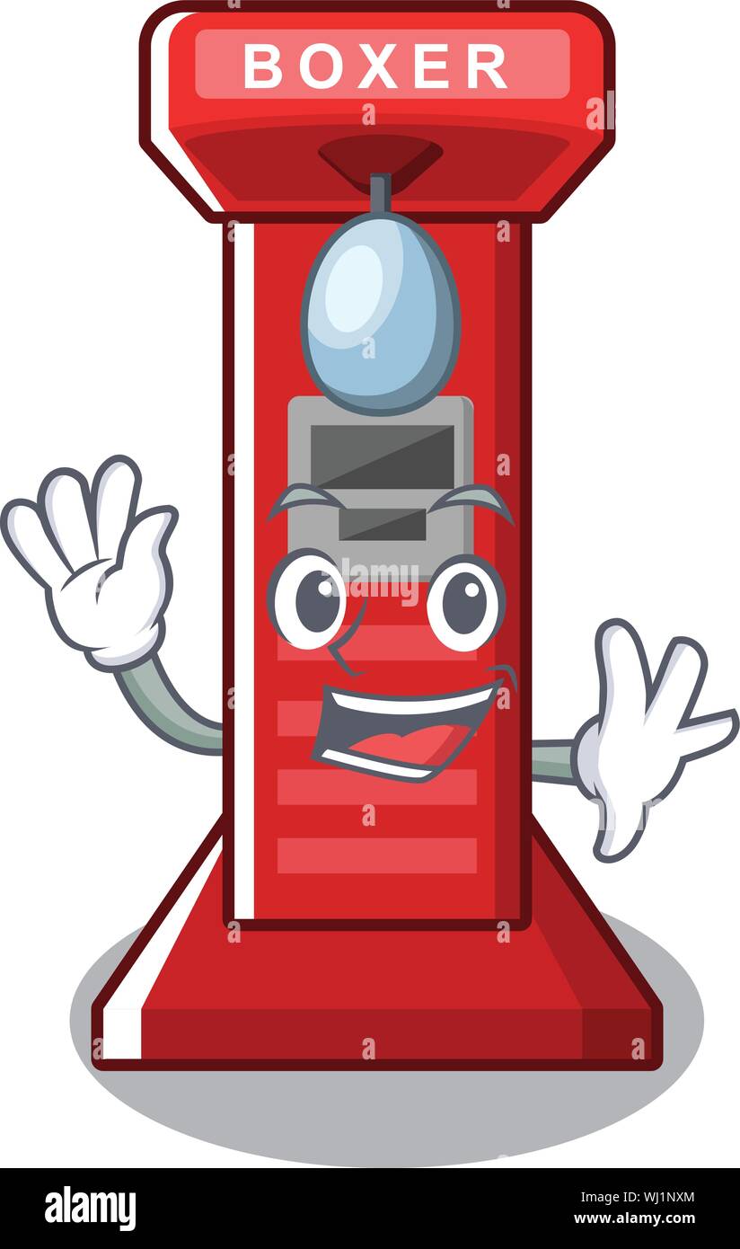 Waving boxing game machine on the cartoon Stock Vector Image & Art - Alamy