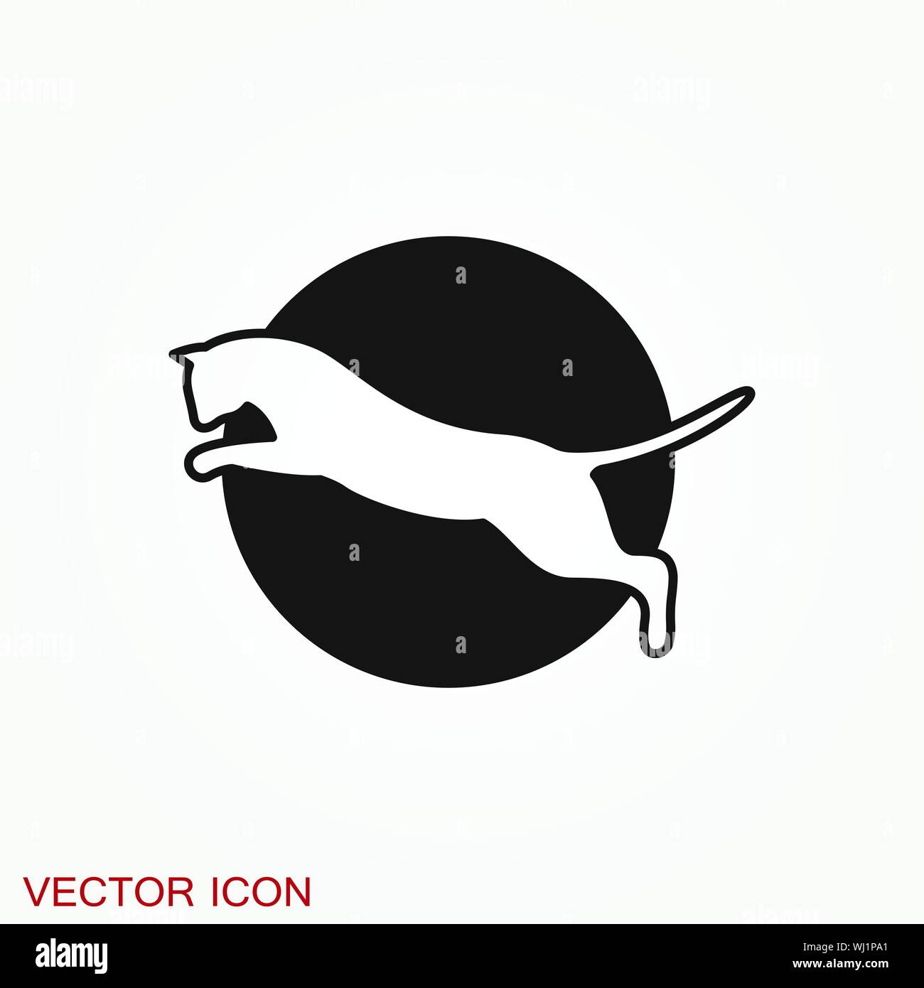 Cat icon. Logo design vector template Flat style Stock Vector Image ...