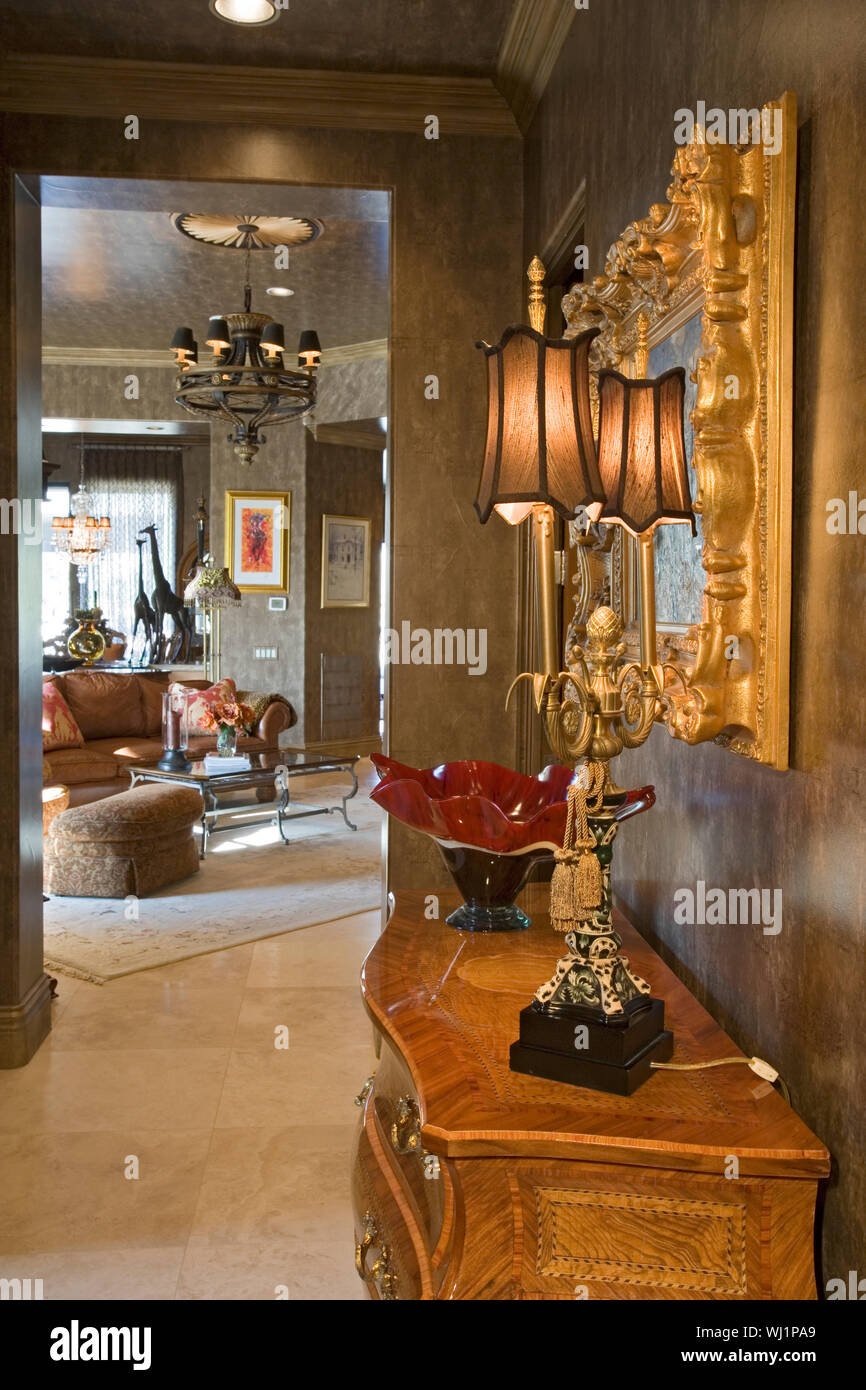 Lamp on side cabinet hi-res stock photography and images - Alamy