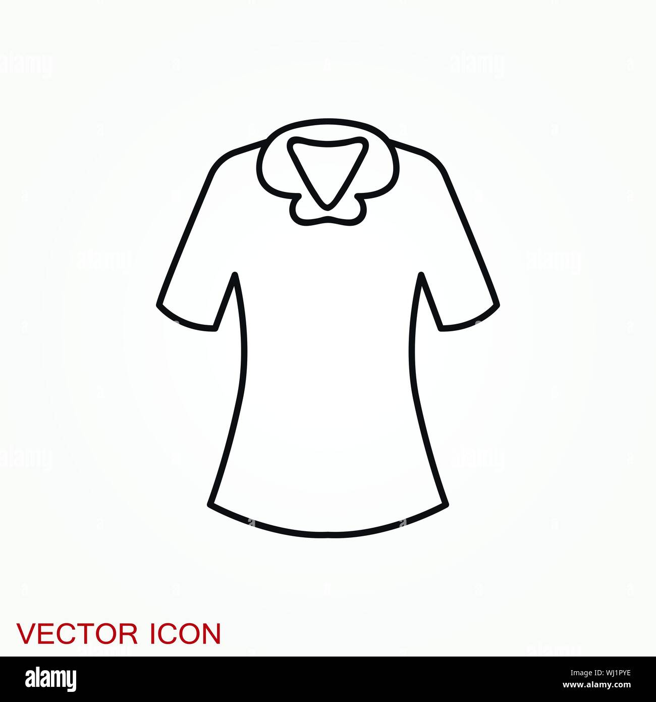 Woman blouse icon, tunic flat vector illustration Stock Vector Image ...