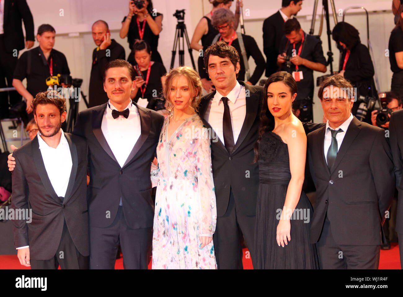 Italy, Lido di Venezia, September 2, 2019 : (L) Vincenzo Nemolato, Luca ...