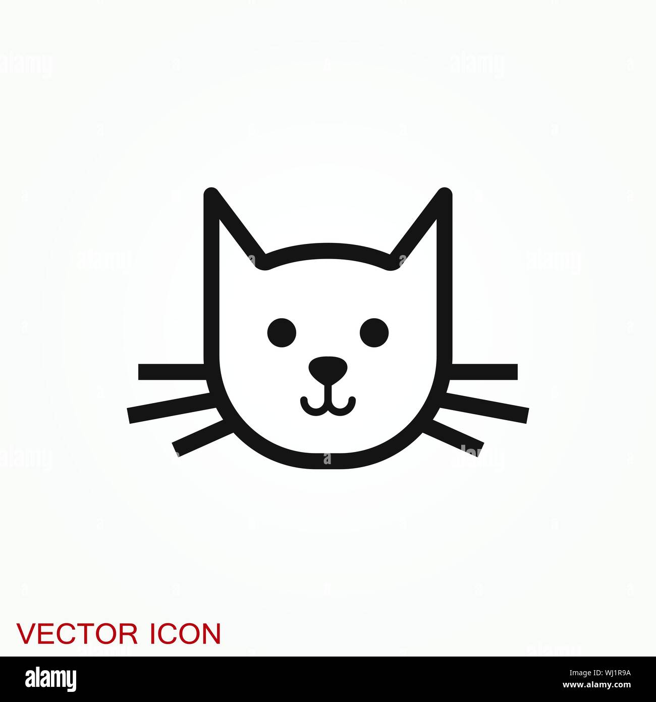Cat icon. Logo design vector template Flat style Stock Vector Image ...