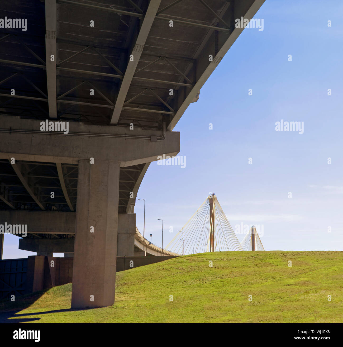 Mississippi, USA, bridge, low angle view Stock Photo - Alamy