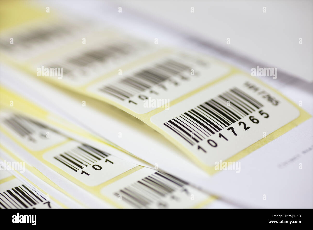Stickers with bar code Stock Photo - Alamy