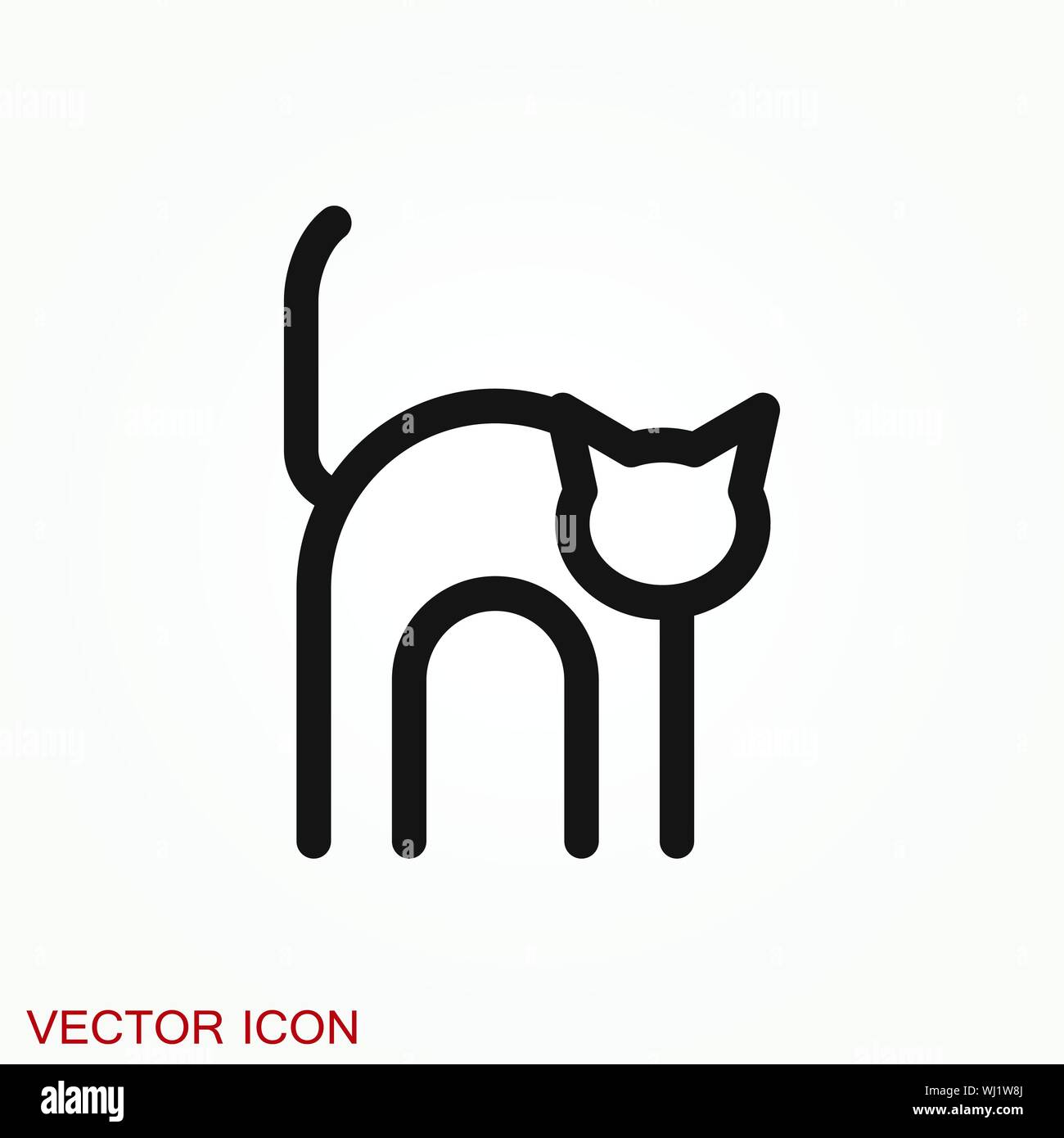 Cat icon. Logo design vector template Flat style Stock Vector Image ...