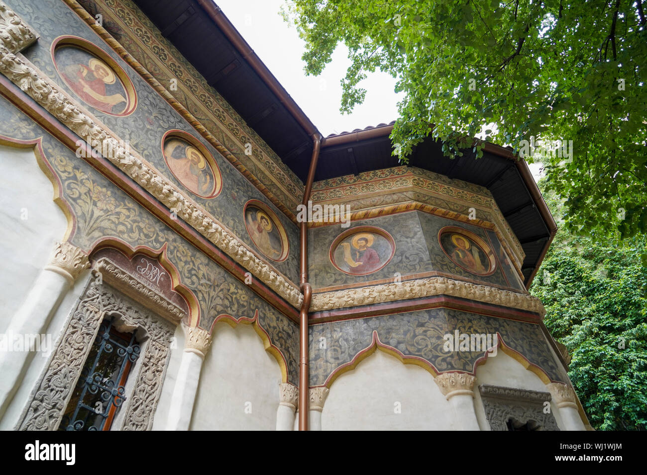 Exterior of the Stavropoleos Monastery (aka Stavropoleos Church) in ...