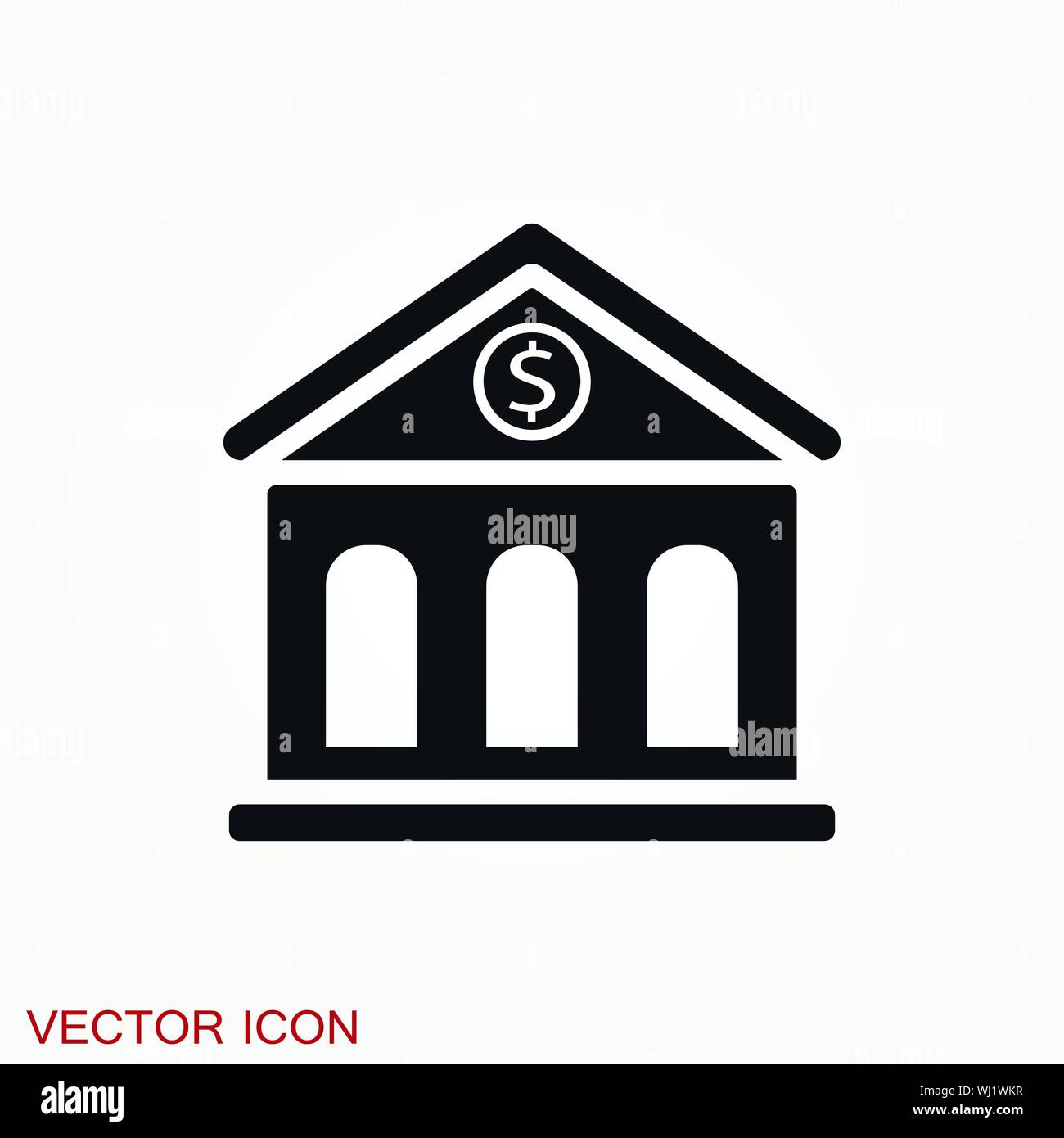 Bank icon design template. Vector icon, symbol Stock Vector Image & Art ...