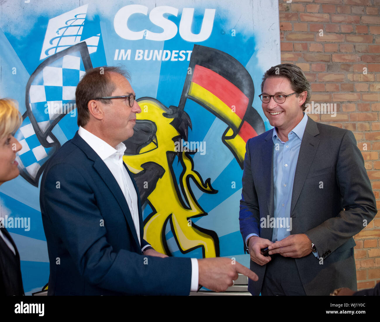 Berlin, Germany. 03rd Sep, 2019. Alexander Dobrindt (l), head of the ...
