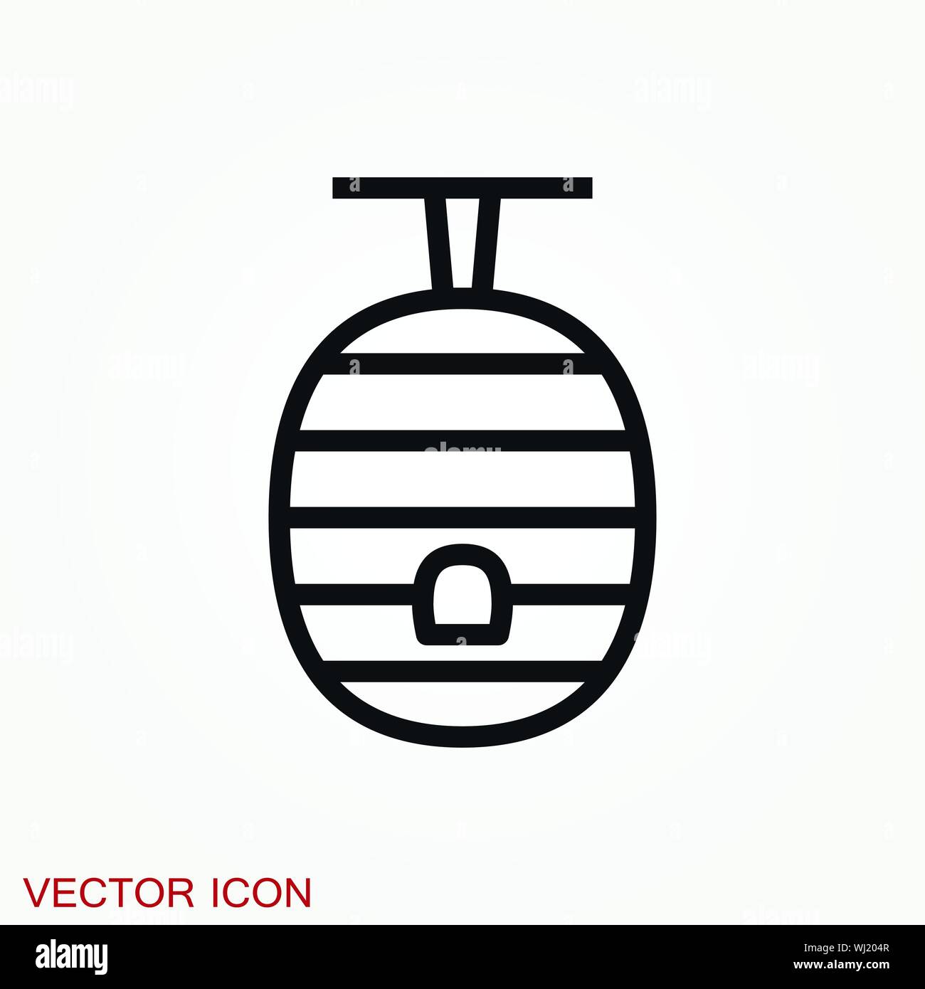 Beehive vector icon. beehive sign on background Stock Vector Image ...