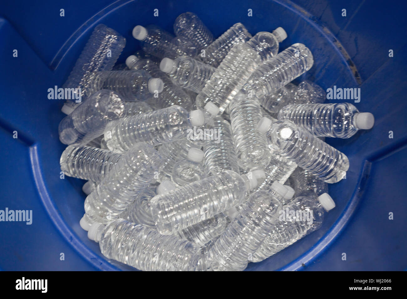 Bottles of water in a bucket, view from above Stock Photo - Alamy