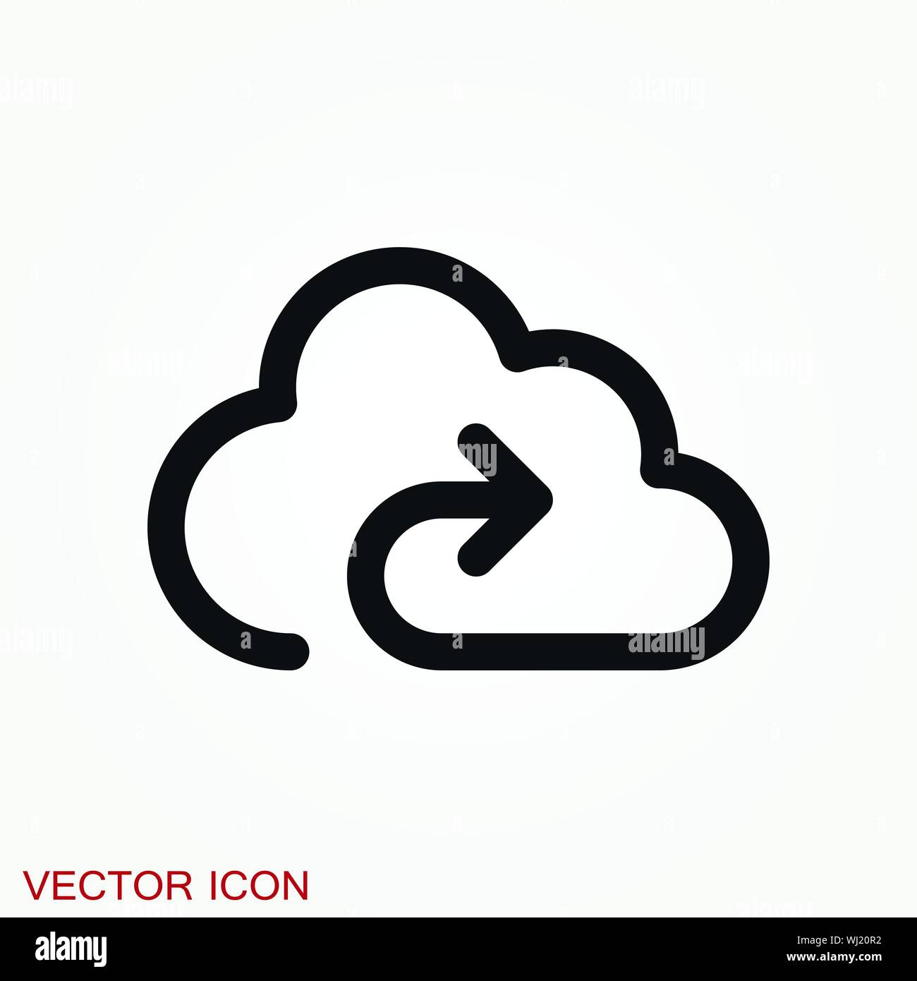 Network solid icon cloud Cut Out Stock Images & Pictures - Alamy