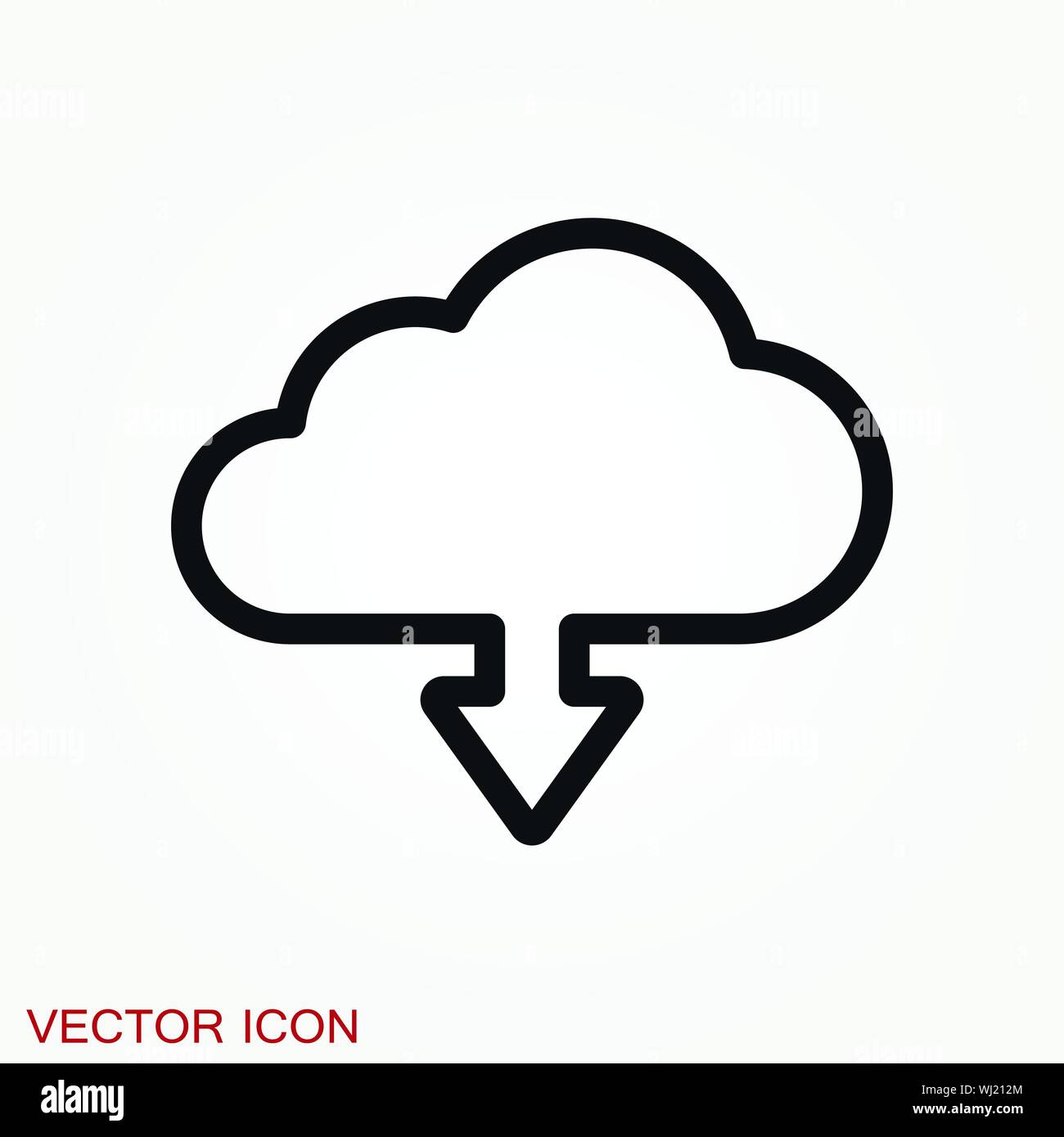 Cloud icon, outline and solid vector illustration Stock Vector Image ...